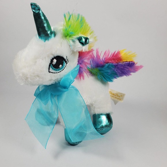 Dan Dee | Toys | Dan Dee Unicorn Plush White Rainbow Stuffed Animal 7 ...